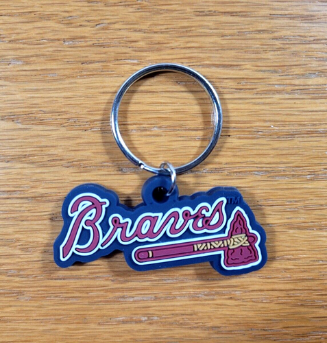 Atlanta Braves Keychain Official Team Logo MLB Baseball 2019 Rubber Key ...