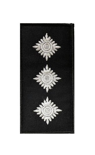 White on Black 3 Pip Bath Star Rank Patch – 10cm x 5cm - Chief ...