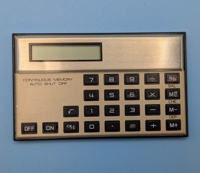 Vintage Continuous Memory Calculator Small Credit Card Size Extremely ...