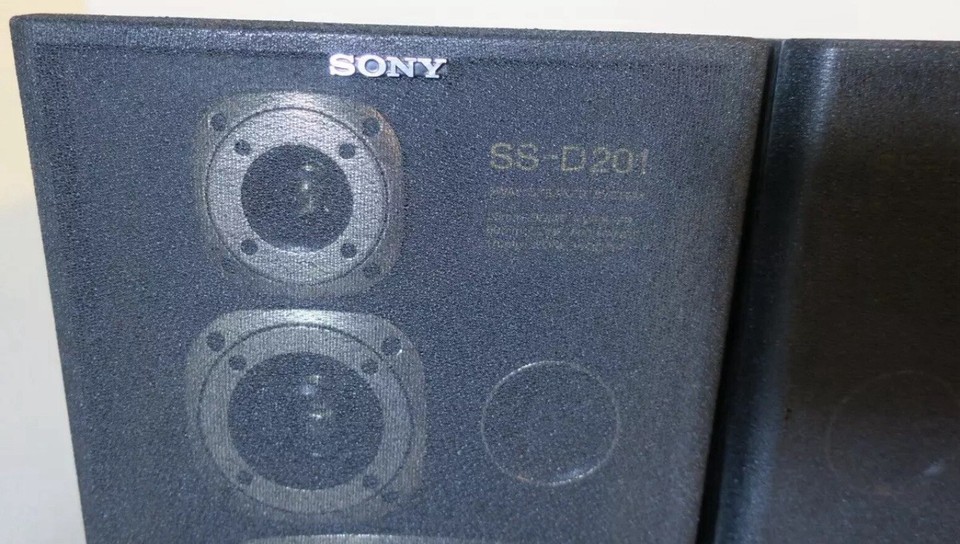 Sony SS-D201 Speaker Pair Tested Working Great Condition 3-way 50 Watt ...