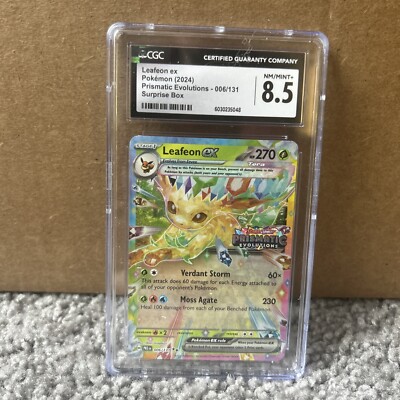 Leafeon ex 006/131 CGC 8.5 NM/Mint+ (Prismatic Evolution Stamp) | eBay