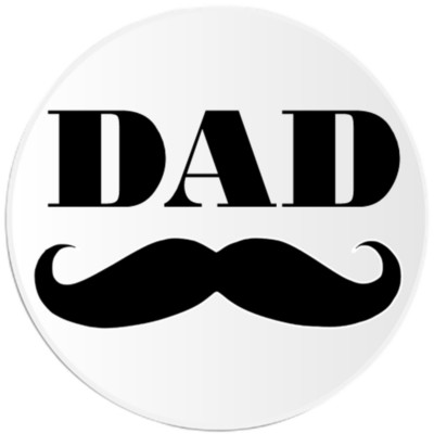 Dad Mustache - 10 Pack Circle Stickers 3 Inch - Happy Father's Day | eBay