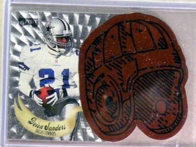 1997 Playoff Contenders Leather Helmet Die Cut Deion Sanders #6 | eBay