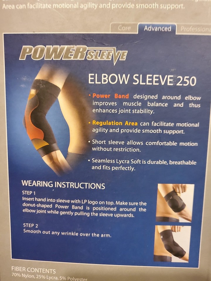 Size EXTRA LARGE Advanced LP Support Performance LYCRA Black Power ...