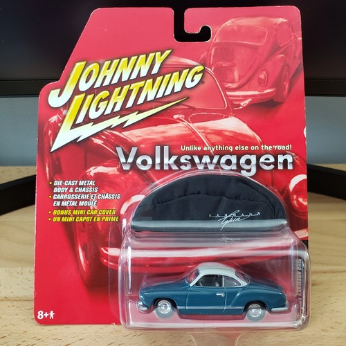 Johnny Lightning 1965 Volkswagen Karmann Ghia with Car Cover Diecast 1: ...