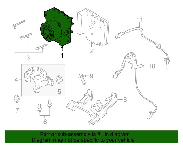NEW OEM Ford ABS Anti-Lock Brake Modulator Valve EG9Z-2C215-A Fusion ...