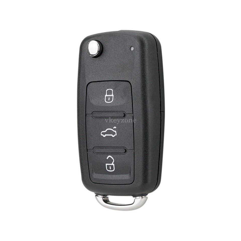 Replacement 3 Button Flip Car Key Shell for VW Golf Skoda Seat Remote ...