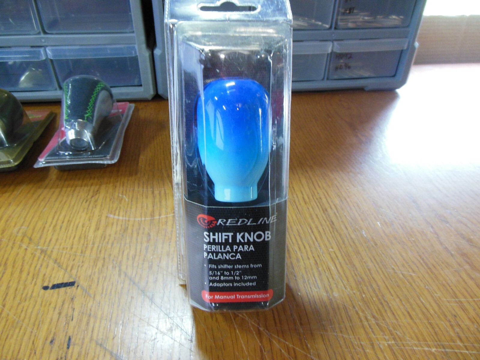 Pilot PM-22192B Redline Blue/Light Blue Shift Knob, Fits 5/16" to 1/2 ...