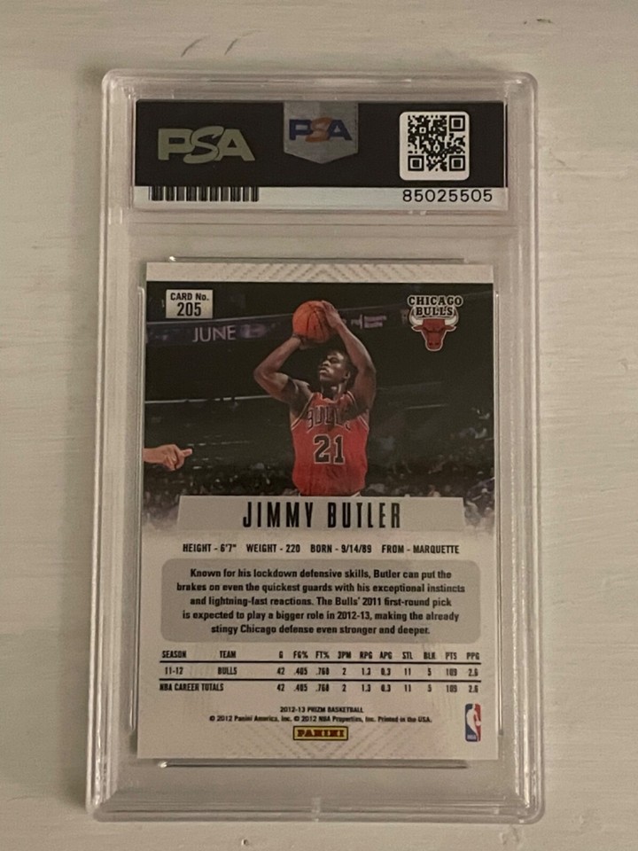 PSA/DNA JIMMY BUTLER Signed Autograph Panini Prizm Rookie Card Bulls ...
