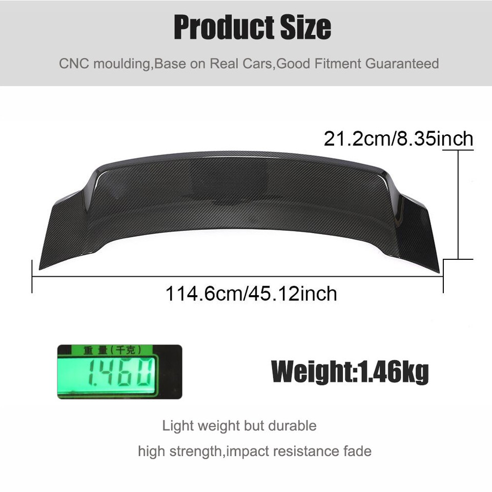Real Carbon Fiber Rear Trunk Spoiler Wing For Porsche 911 991 Carrera 4 ...