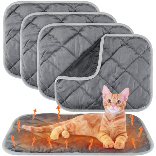 4 Pack Self Heating Cat Pad Self Warming Dog Mat Reflects Body Heat ...