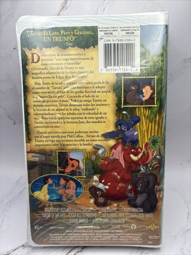 RARE SPANISH WALT DISNEY TARZAN VHS SEALED! Rare!! 1999 ESPANOL ...