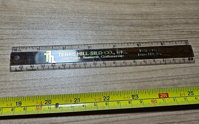Vintage Terre Hill PA Silo Co Advertising Ruler | eBay