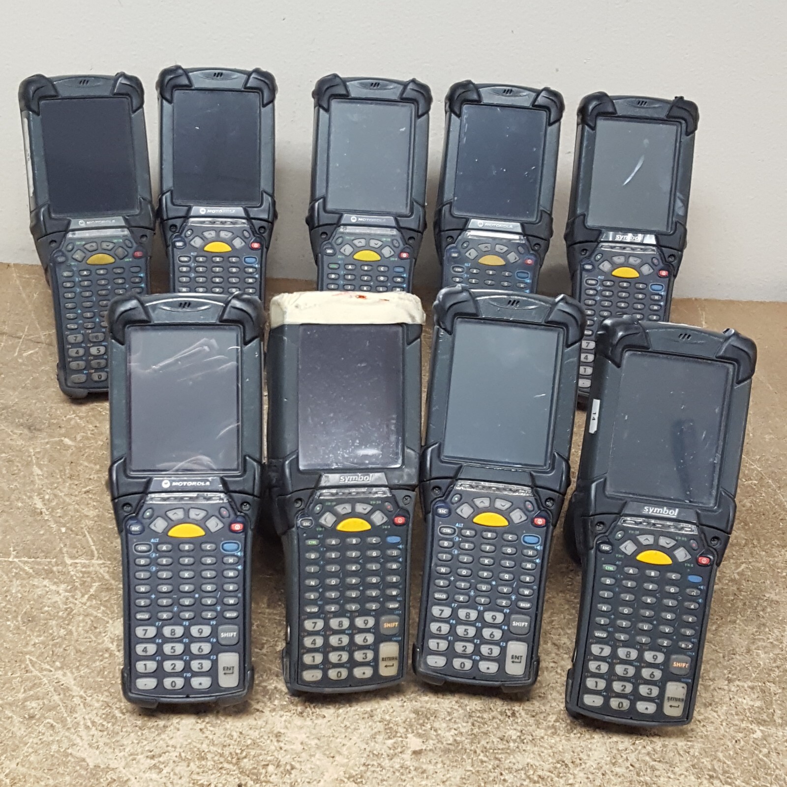 Lot of 9- Symbol MC9090 Windows Barcode Scanner - No Batteries *PwrsOn ...