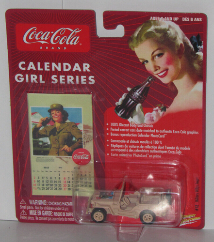 CocaCola Johnny Lightning Calendar Girl Series 12 Military Jeep 1:64 ...