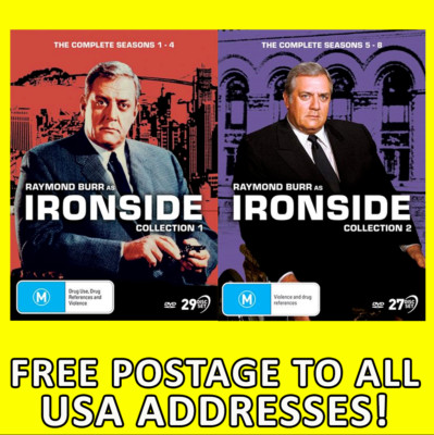 IRONSIDE Complete Season Series 1-8 1 2 3 4 5 6 7 8 DVD BOX SETS SEALED ...