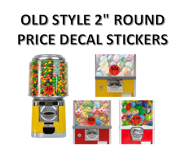 Old Style Vending Price Sticker Decal for gumball candy Machines Bulk ...