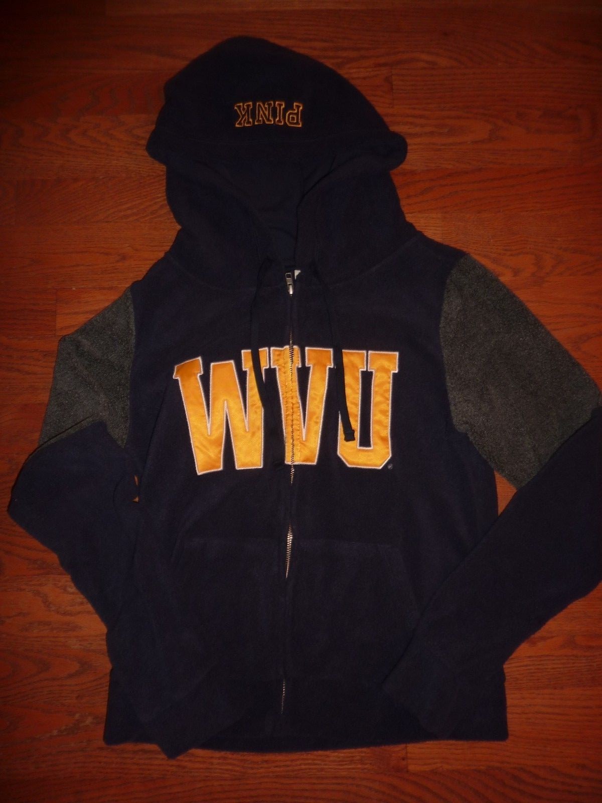 VICTORIAS SECRET PINK FLEECE WEST VIRGINIA "WVU" FULL ZIP HOODIE NWT | eBay