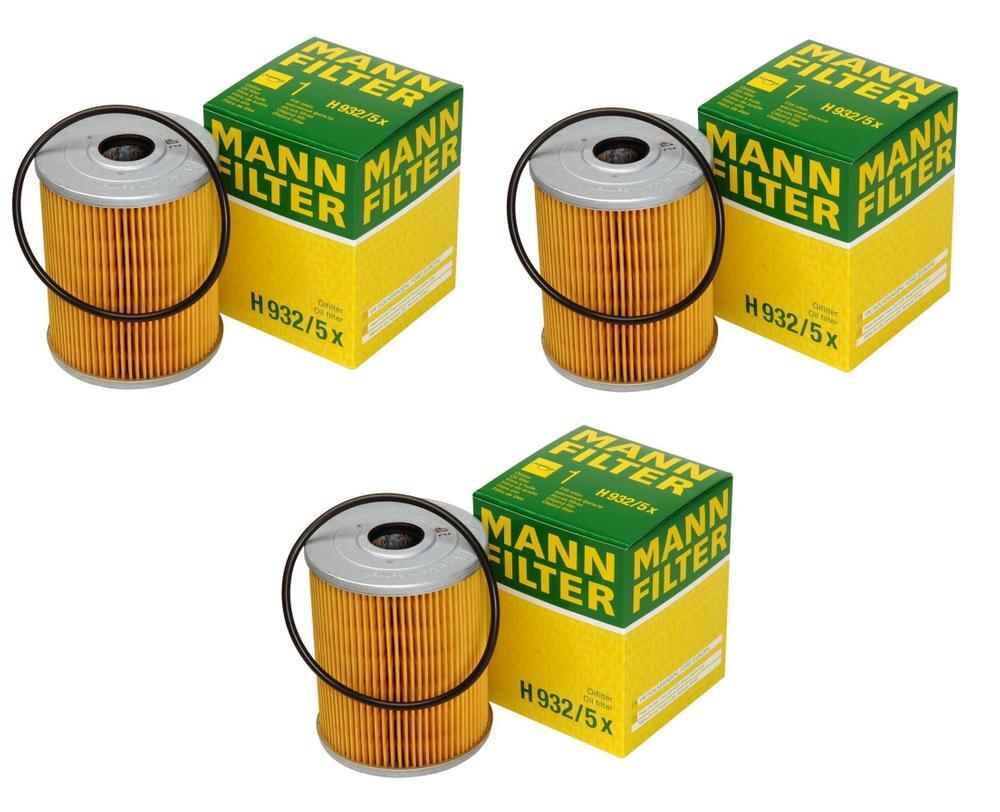Set of 3 Engine Oil Filters Mann H932/5x For VW Corrado Golf Jetta ...