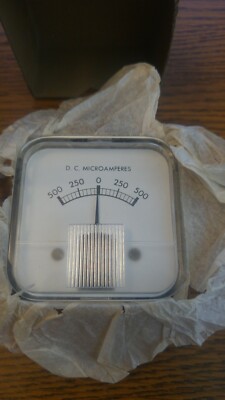 EMICO Panel Meter Ammeter DC -500 to +500 Microamperes New in Box | eBay