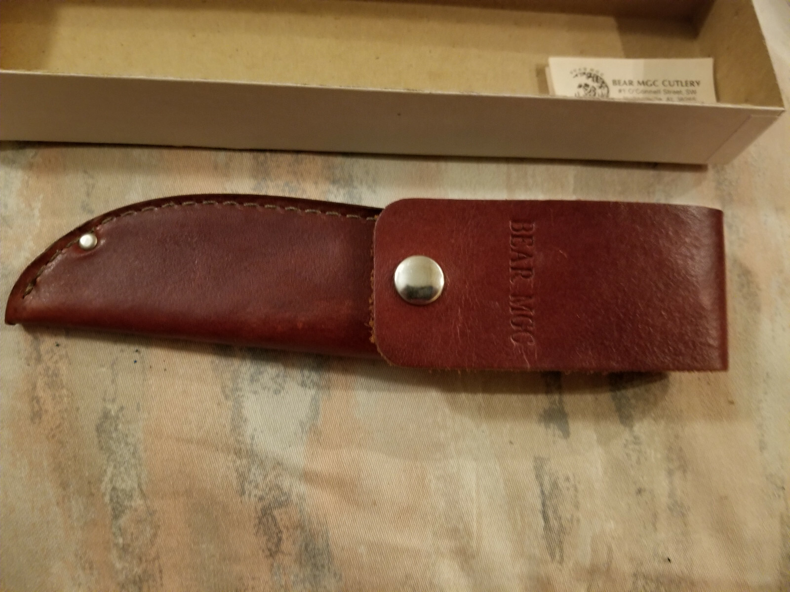 BEAR MGC CUTLERY 544D 7 7/8 inch GUTHOOK DAMASCUS BLADE KNIFE RARE 1994 ...