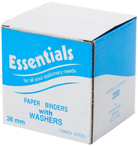 Whitecroft Paper Binders Tinned Steel with Washers 38mm Ref 36331 ...