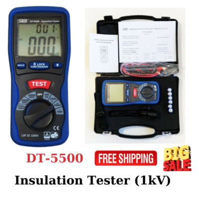 CEM DT-5500 Insulation Tester (1kV) | eBay