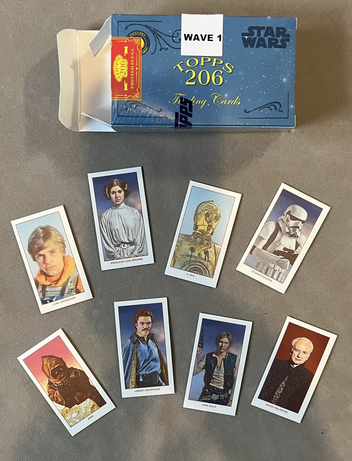 2022 Topps Star Wars T206 Wave 1 Complete Base Set of 50 cards with box ...