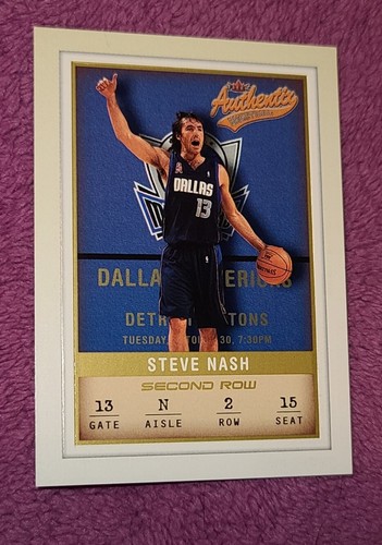 STEVE NASH 2001-02 Fleer Authentix NBA Second Row 83 /200 #87 HOF RARE ...
