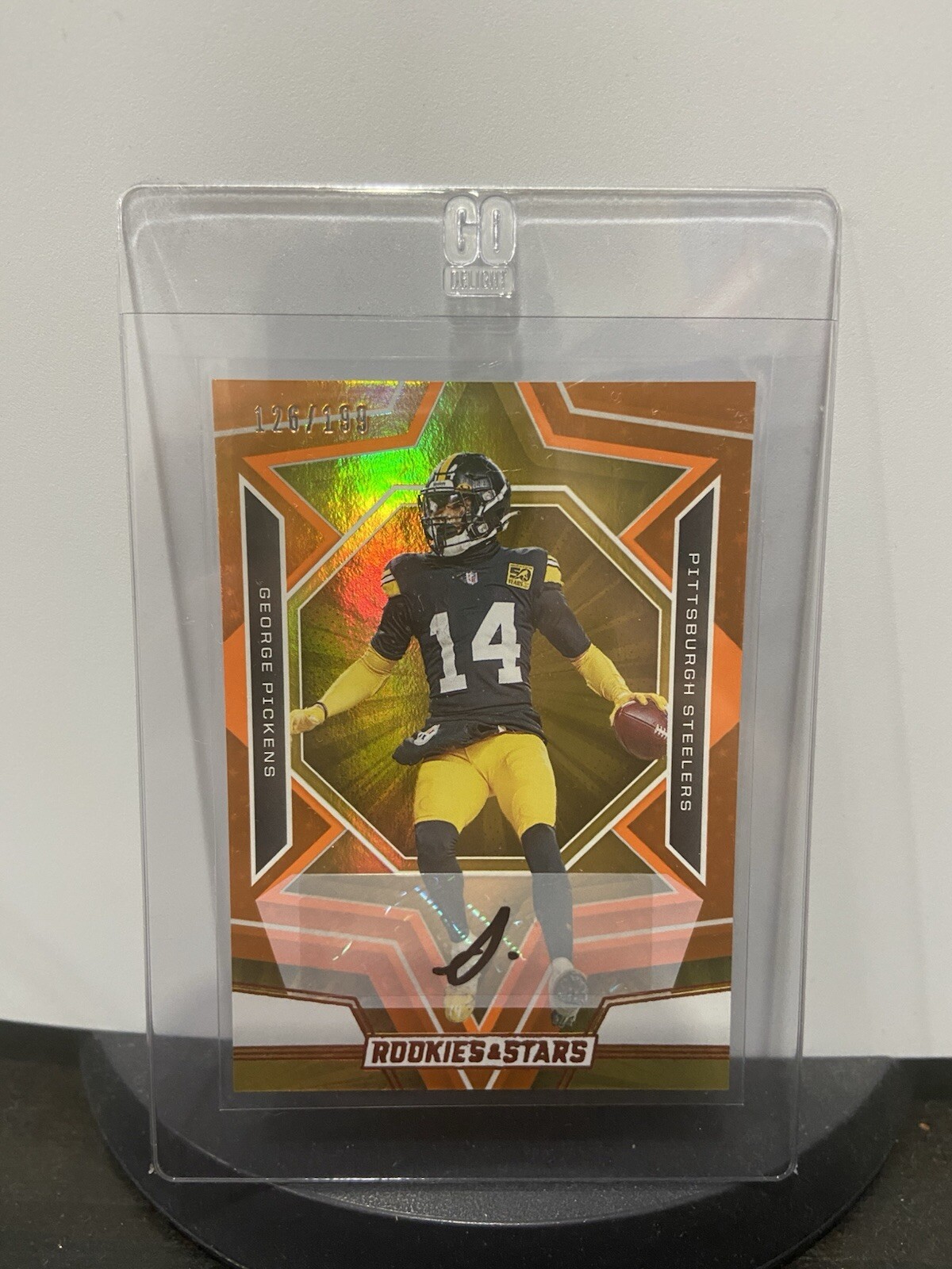 2023 Panini Rookies & Stars - Orange Signatures #84 George Pickens /199 ...