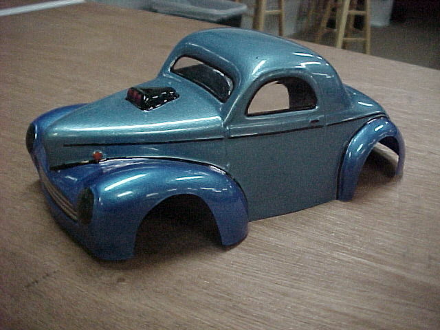 1/24 slotcar 1/24 scale Vintage slot car clear body 1941 Willys Coup ...