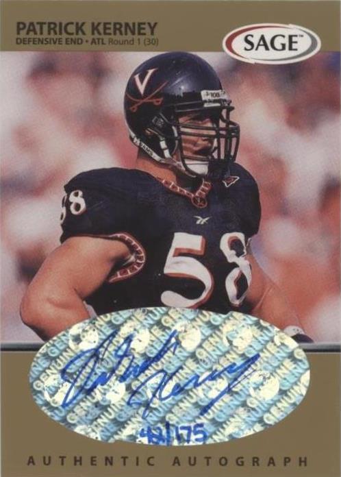 1999 SAGE - Autographs Patrick Kerney #A27 Gold /175 (AU, RC) for sale ...