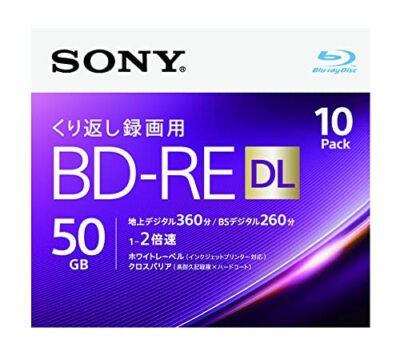 Sony Blu-ray Blank Disc 50GB BD-RE DL Dual 2 Layer x 10pack 1-2x ...