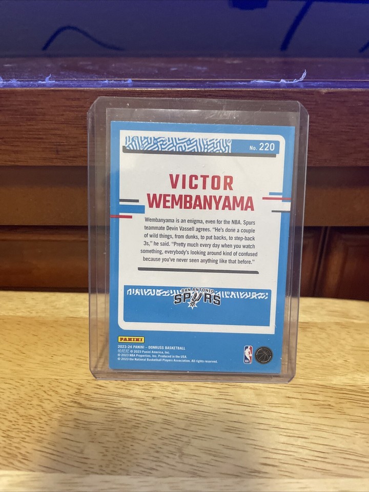 2023-24 Panini Donruss Rated Rookie #220 Victor Wembanyama Rookie Card ...