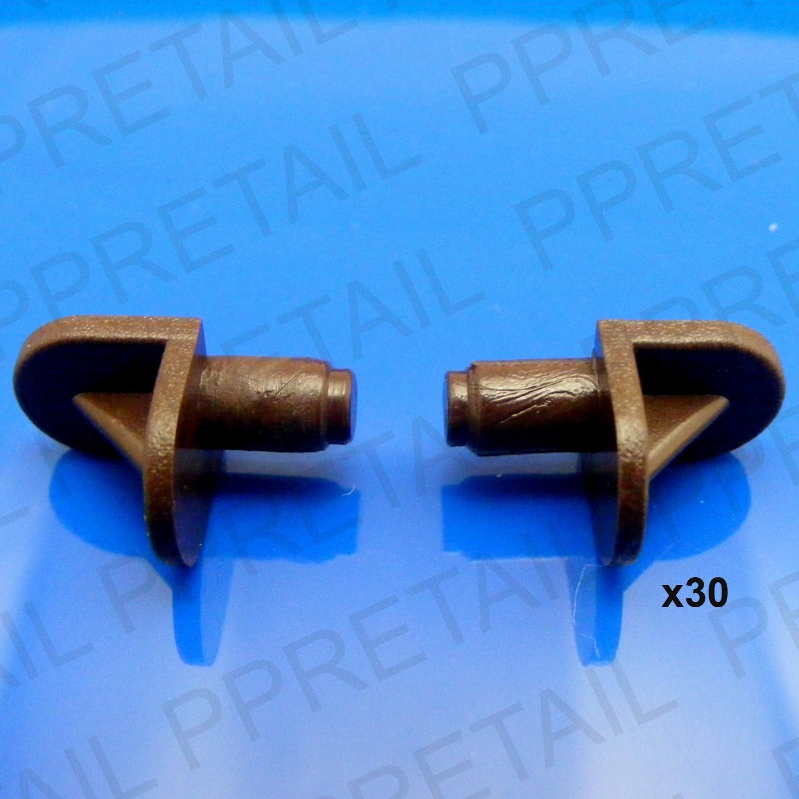 30x PUSH IN SHELF SUPPORT PINS Plastic Studs Peg Bookcase Cabinet ...