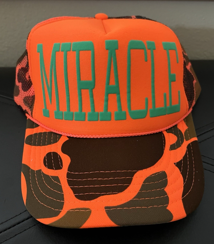 MIRACLE Camo Trucker Hat Adjustable Snapback Cap NEW Ascot Hart URBAN ...