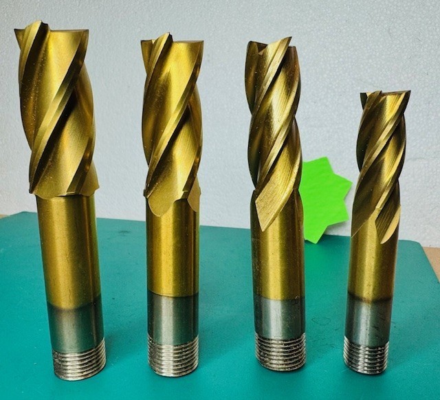 4 pc Titanium Coated Imperial End Mills Clarkson Thread (EX DISPLAY ...