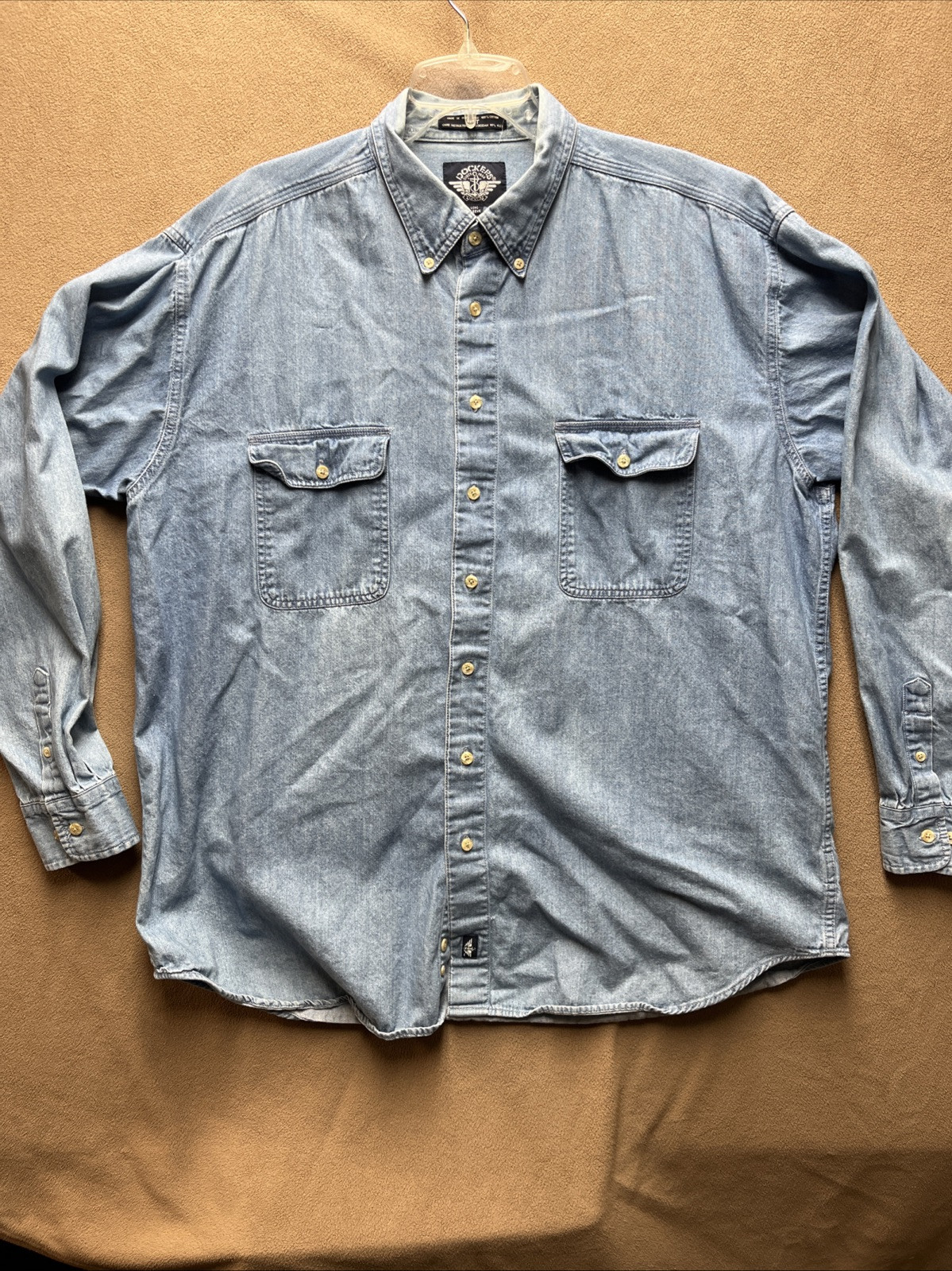 Vintage Dockers Denim Button Down Extra Large Tall XL… - Gem