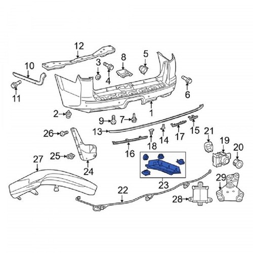 TOYOTA OE 2010-23 4Runner Rear Bumper-Lower Deflector Right PASSENGER ...