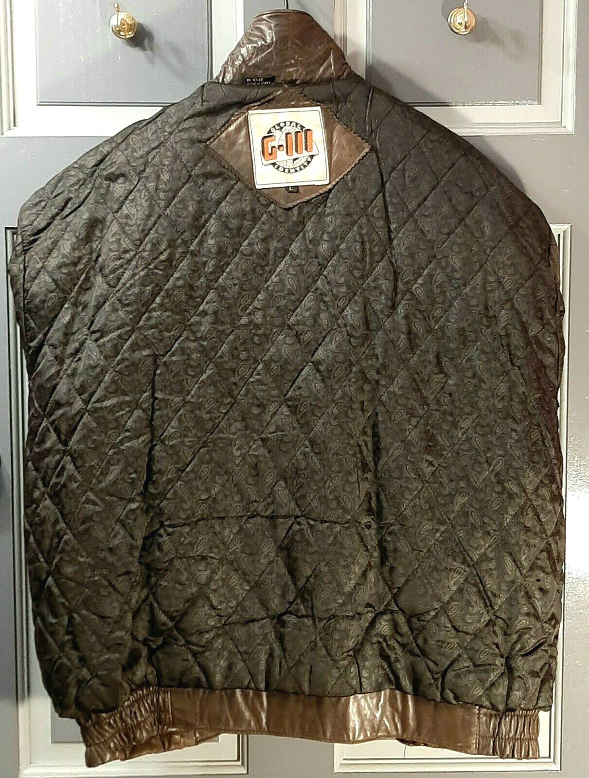 VINTAGE LEATHER JACKET, GLOBAL G-III IDENTITY, MEN L,… - Gem