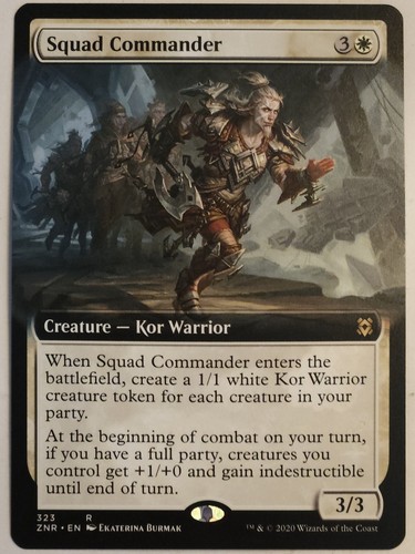 MTG Zendikar Rising - Squad Commander - Extended Art Rare | eBay UK