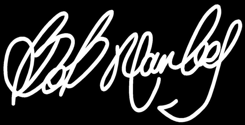 Bob Marley Signature Vinyl Decal Sticker Autograph rock & roll reggae ...