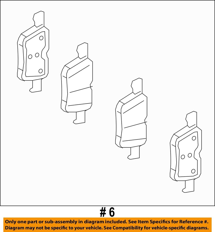 MERCEDES OEM 17-18 C350e Rear Suspension Brake Components-Brake Pads ...