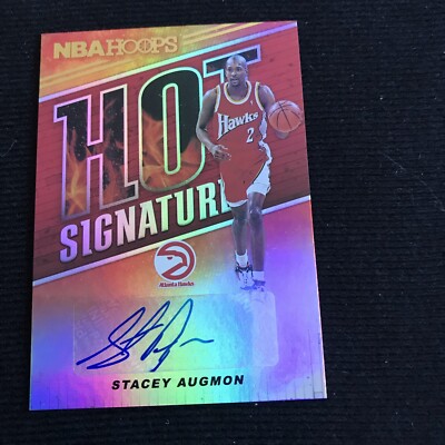 2018-19 Panini NBA Hoops Stacey Augmon Hot Signatures Autograph Auto # ...