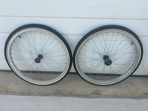 Old School 24 inch Araya 7x cruiser wheels rims Bullseye hubs BMX bike ...