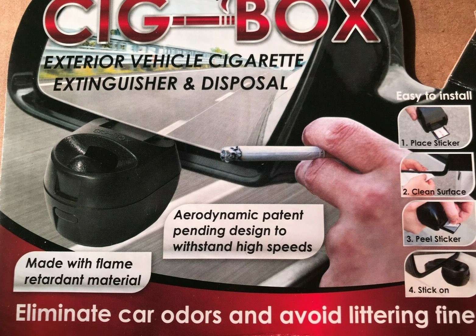 Set of 2 Car Ashtray Cig-Box Exterior Vehicle Cigarette Extinguisher ...