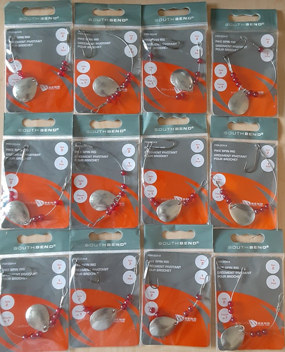 lot of 12 Spinner Rigs Crawler Harness Walleye Bass Pike spin rig size ...