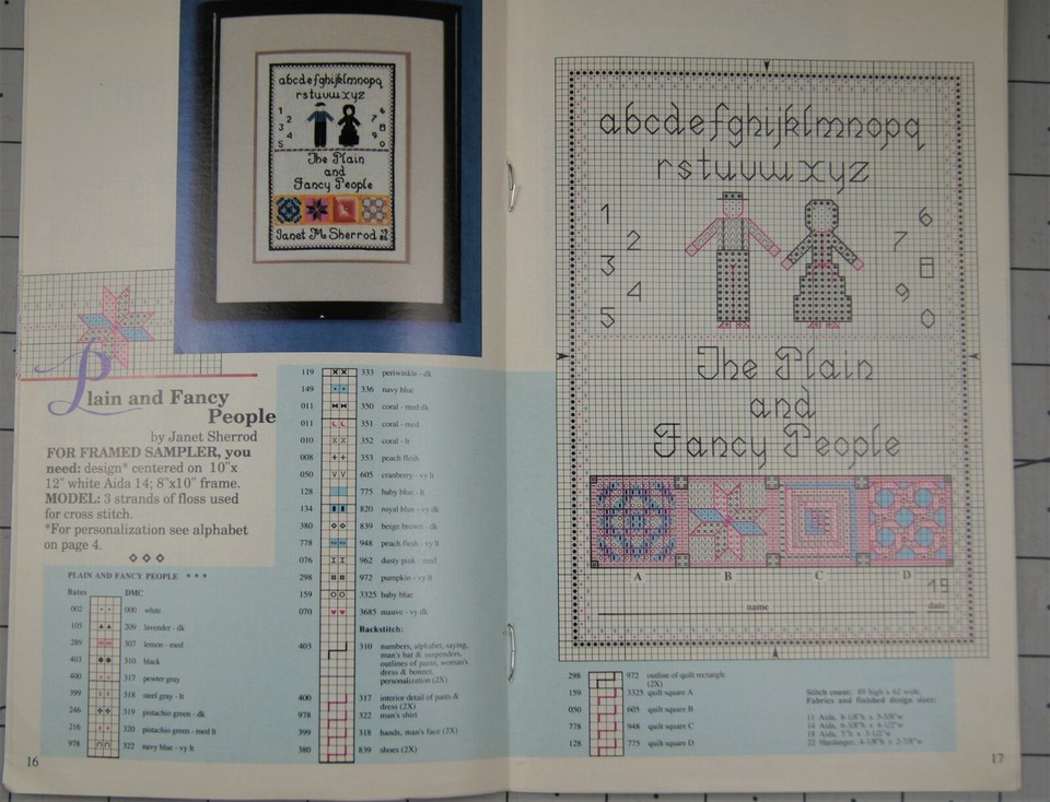 14 MINI SAMPLERS Counted Cross Stitch Leaflet by Cross Stitch & County ...
