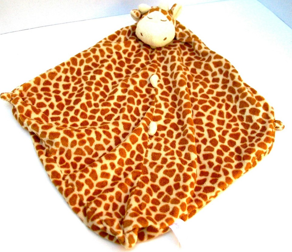 Angel Dear Sleepy Giraffe Plush Lovey Cream Brown Security Blanket Soft ...