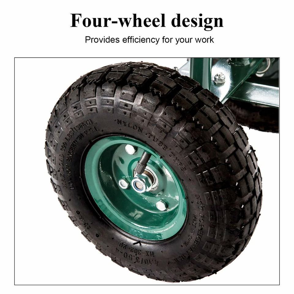Green Outdoor Garden Swivel Seat Rolling Wheels Weeding Chair Planting ...
